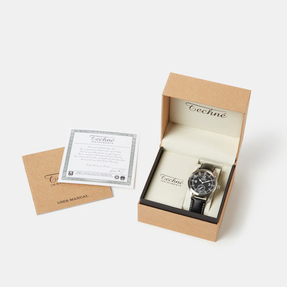 Techne | Merlin 246 - Black Leather – TIME ZONE